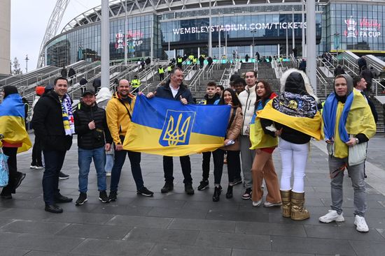 Ukrainian Football Fans Arrive Wembley Stadium Editorial Stock Photo ...