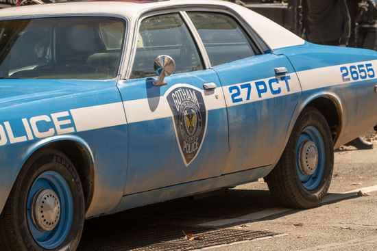 Gotham Police Car On Movie Set Editorial Stock Photo - Stock Image ...