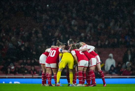 Arsenal Wfc Team Huddle Editorial Stock Photo - Stock Image | Shutterstock