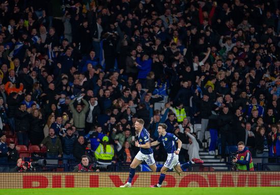 Scott Mctominay Scotland Celebrates Kieran Tierney Editorial Stock ...