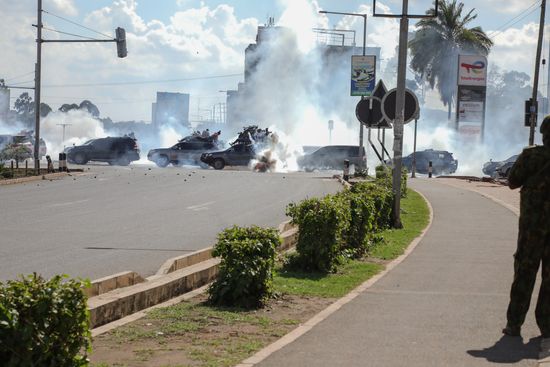 Teargas Spread Convoy Azimio Party Leader Editorial Stock Photo - Stock ...