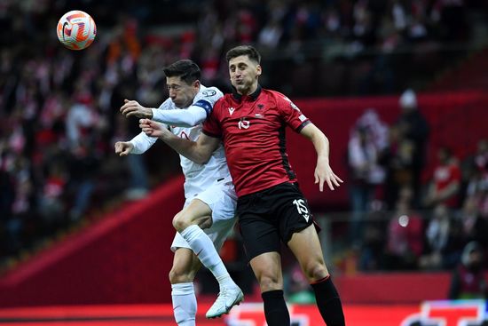 Robert Lewandowski L Poland Marash Kumbulla Editorial Stock Photo ...