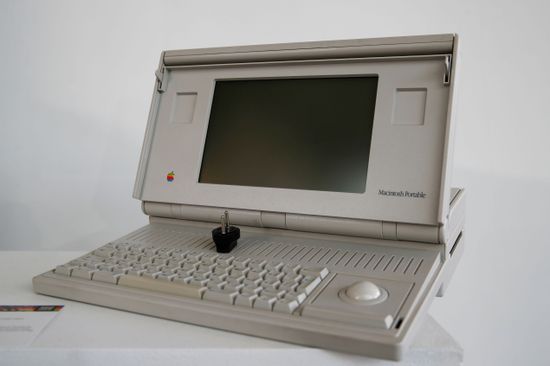 Apple 1989 Macintosh Portable Computer Displayed Editorial Stock Photo ...