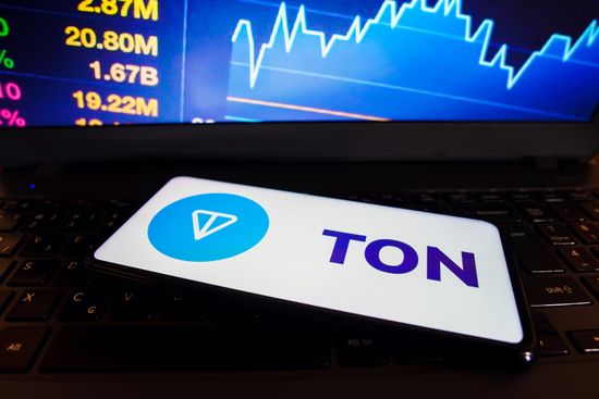 This Photo Illustration Toncoin Logo Displayed Editorial Stock Photo ...
