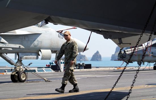 Uss Nimitz Carrier Rok Fleet Command Editorial Stock Photo - Stock ...