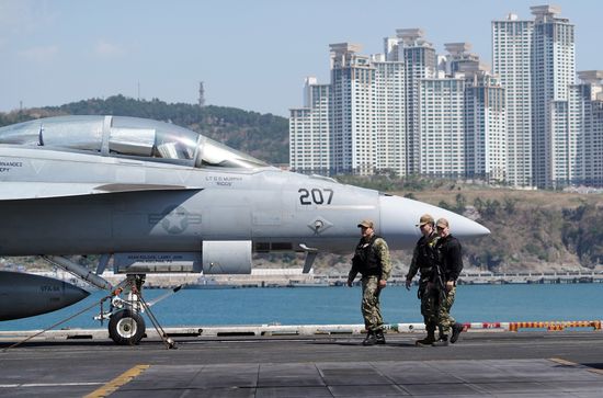 Uss Nimitz Carrier Rok Fleet Command Editorial Stock Photo - Stock ...