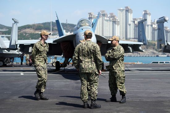 Uss Nimitz Carrier Rok Fleet Command Editorial Stock Photo - Stock ...
