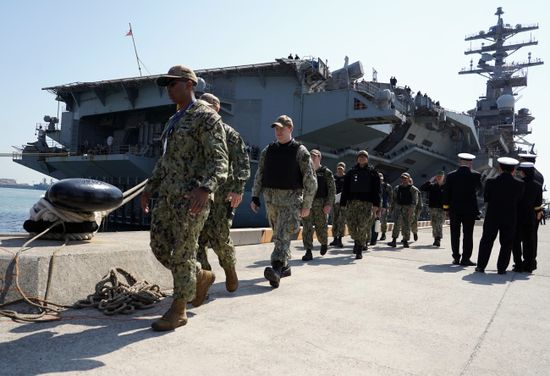 Uss Nimitz Carrier Rok Fleet Command Editorial Stock Photo - Stock ...