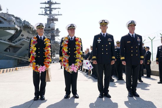 Uss Nimitz Carrier Rok Fleet Command Editorial Stock Photo - Stock ...