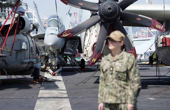 Uss Nimitz Carrier Rok Fleet Command Editorial Stock Photo - Stock ...