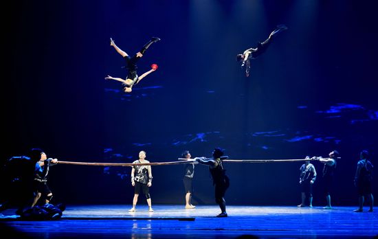 Actors Perform Acrobatics On Stage During Editorial Stock Photo - Stock ...