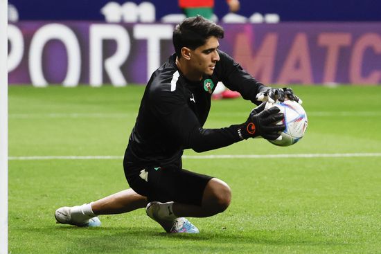 Moroccos Goalkeeper Yassine Bonou Bono Warms Editorial Stock Photo ...