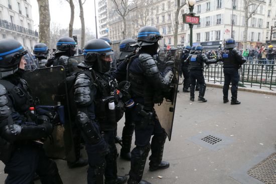 Crs Riot Police Stand During Demonstration Editorial Stock Photo ...