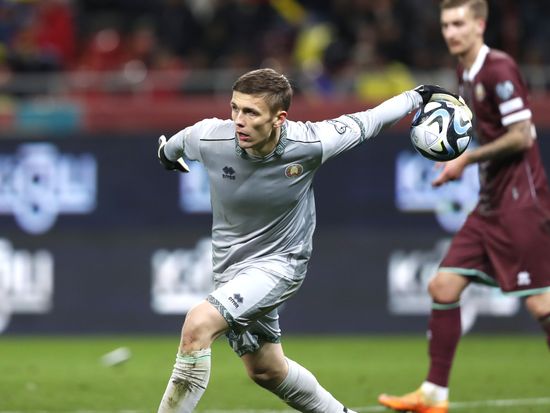 Belarus Goalkeeper Maksim Plotnikov L Action Editorial Stock Photo - Stock Image | Shutterstock