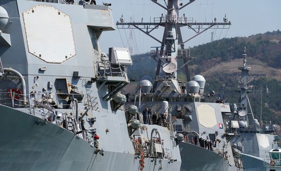 Uss Destroyer Nimitz Carrier Rok Fleet Editorial Stock Photo - Stock ...