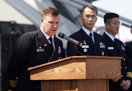 Rear Admiral Christopher Sweeney Commander Carrier Editorial Stock ...