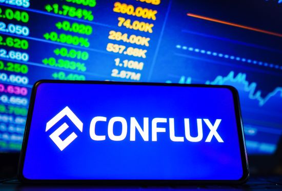 This Photo Illustration Conflux Cfx Logo Editorial Stock Photo - Stock ...