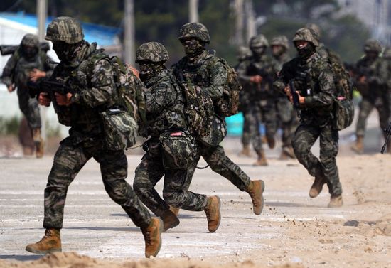 Republic Korea Marine Corps Rokmc During Editorial Stock Photo - Stock ...