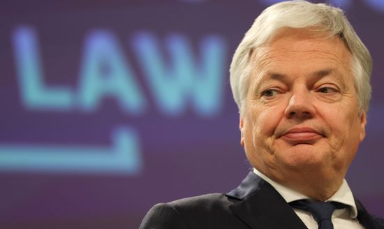 European Commissioner Justice Didier Reynders Looks Editorial Stock ...