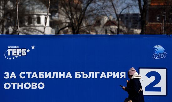 Woman Walks By Campaign Billboard Gerb Editorial Stock Photo - Stock ...