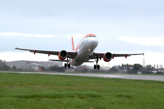 First Easyjet Aircraft Takes Off Southend Editorial Stock Photo - Stock ...