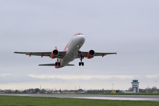 First Easyjet Aircraft Takes Off Southend Editorial Stock Photo - Stock ...