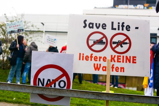 Signs Stop Weapon Delivery Seen Front Editorial Stock Photo - Stock ...