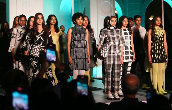 Models Presenting Creations By Fashion Designer Editorial Stock Photo ...