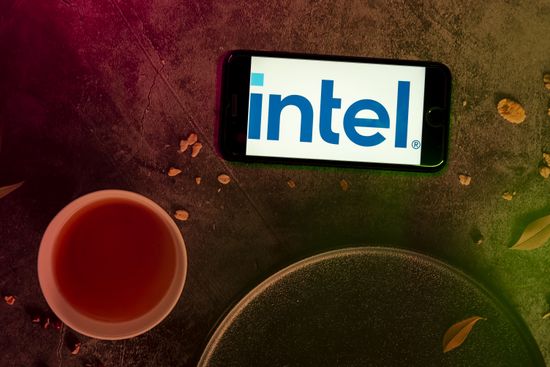 This Photo Illustration Intel Logo Seen Editorial Stock Photo - Stock ...