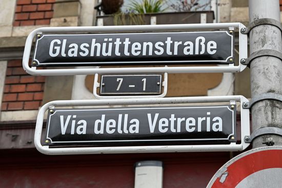 Italian Street Sign Editorial Stock Photo - Stock Image | Shutterstock