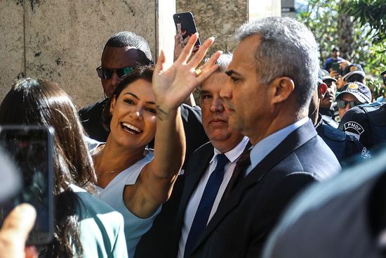 Michelle Bolsonaro Wife Former Brazilian President Editorial Stock ...
