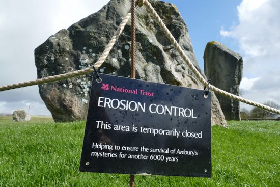 National Trust Erosion Control Sign Informs Editorial Stock Photo ...