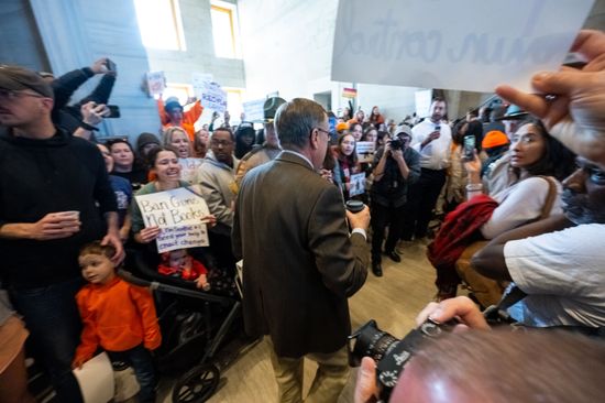 State Lawmakers Representatives Walk Through Crowd Editorial Stock ...