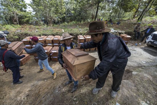 People Jacana Ixil Community Carry Coffins Editorial Stock Photo ...
