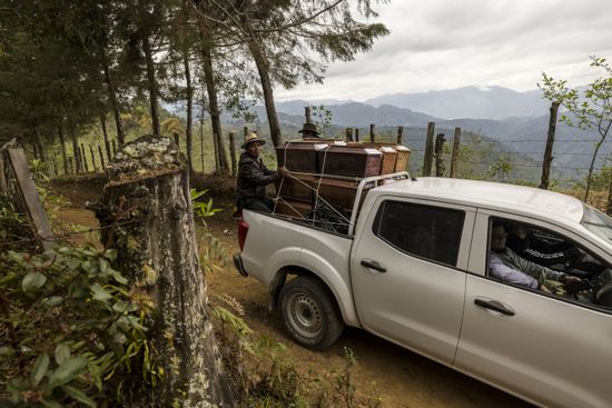 People Ixil Community Jacana Transport Coffins Editorial Stock Photo ...