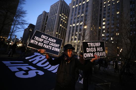 People Demonstrate Signs Following Indictment Former Editorial Stock ...