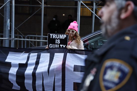 People Demonstrate Signs Following Indictment Former Editorial Stock ...