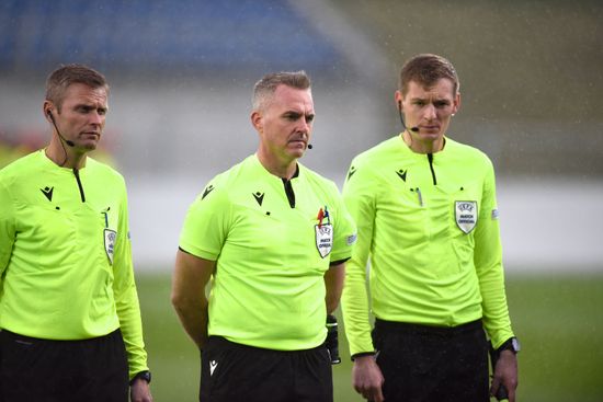 Referee Jakob Kehlet Assistants Referees Lars Editorial Stock Photo ...