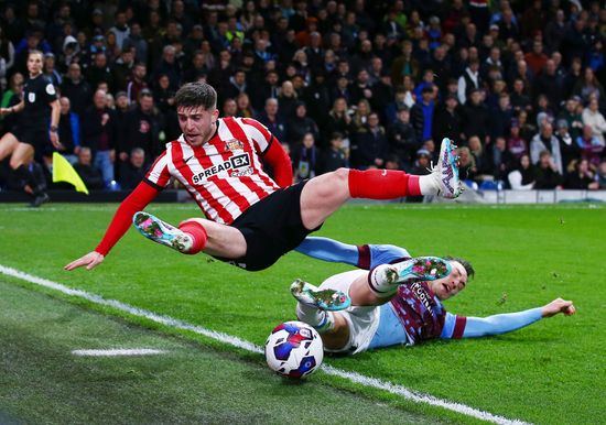 Connor Roberts Burnley Lynden Gooch Sunderland Editorial Stock Photo ...