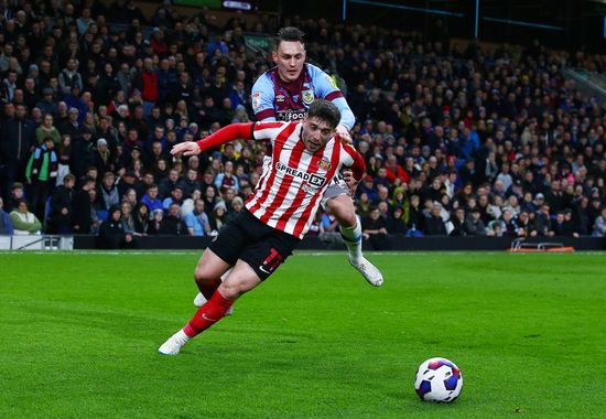 Connor Roberts Burnley Lynden Gooch Sunderland Editorial Stock Photo ...