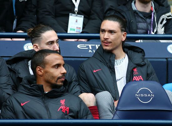 Darwin Nunez Liverpool On Substitutes Bench Editorial Stock Photo ...