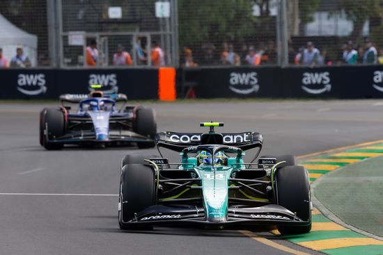 Fernando Alonso 14 Driving Aston Martin Editorial Stock Photo - Stock ...