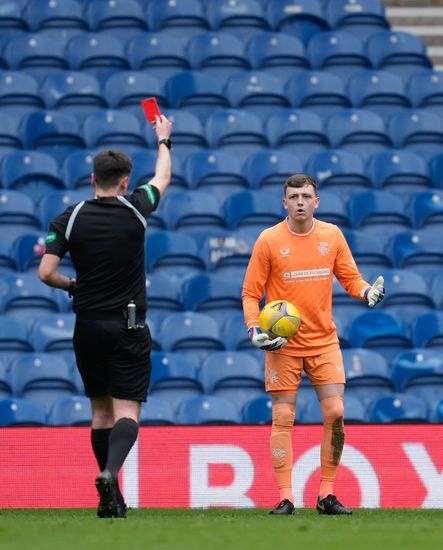 Referee Greg Souter Shows Straight Red Editorial Stock Photo - Stock ...