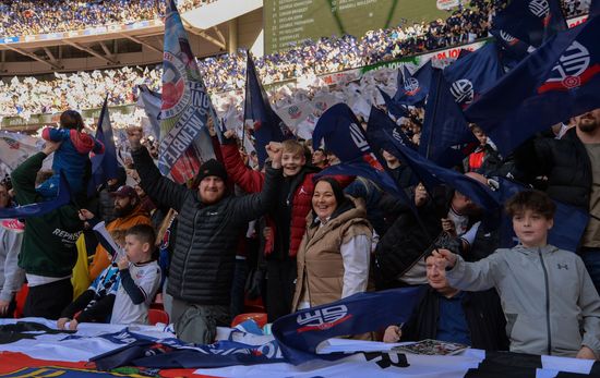 Bolton Wanderers Fans Celebrate Editorial Stock Photo - Stock Image ...