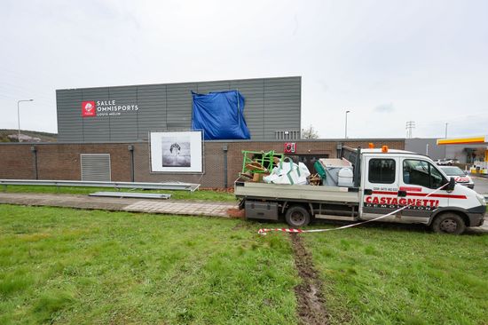 Scene Accident Where Car Crashed Into Editorial Stock Photo - Stock ...