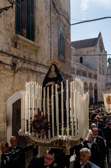 Statue Desolata Inside Historic Center Bitonto Editorial Stock Photo ...