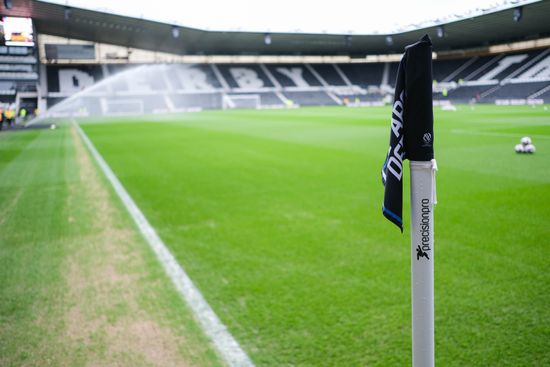 Corner Flag Pride Park Before Fans Editorial Stock Photo - Stock Image ...