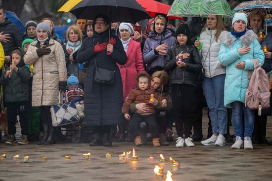 Bucha Kyiv Oblast Residents Bucha Gather Editorial Stock Photo - Stock ...