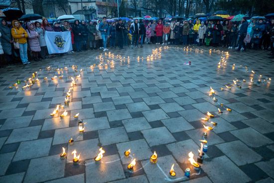 Bucha Kyiv Oblast Residents Bucha Gather Editorial Stock Photo - Stock ...