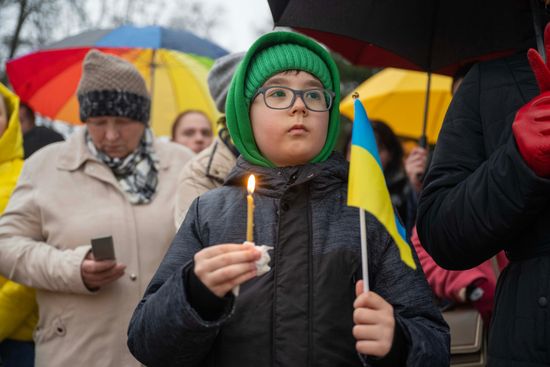 Bucha Kyiv Oblast Residents Bucha Gather Editorial Stock Photo - Stock ...